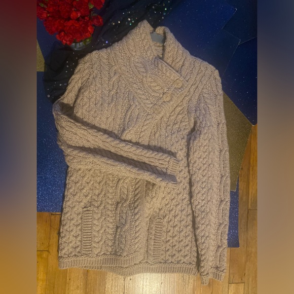 Aran Mor | Sweaters | Aran Mor 0 Merino Wool Light Cream Hand Cable ...